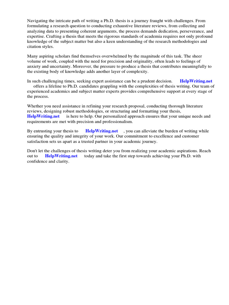 PHD Thesis Writing Guide | PDF