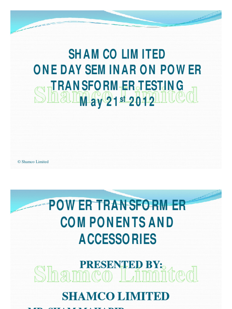 Shamco Transformer Components and Accessories | PDF | Transformer | Relay