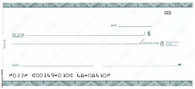Blank Cheque Template | PDF