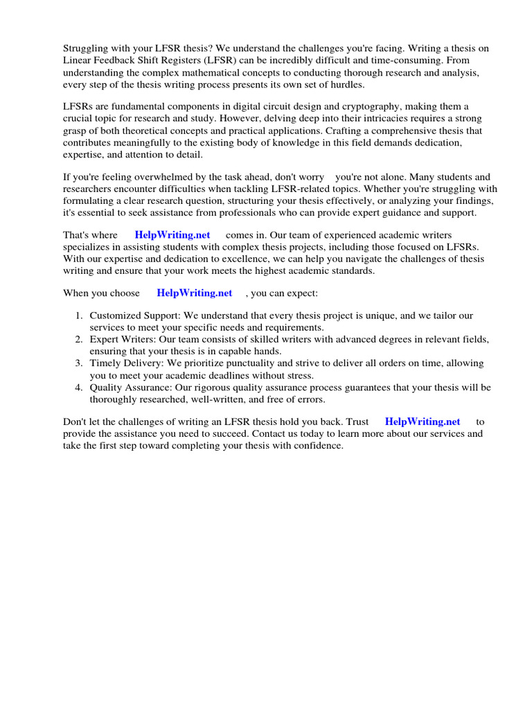 LFSR Thesis | PDF | Software | Data Compression