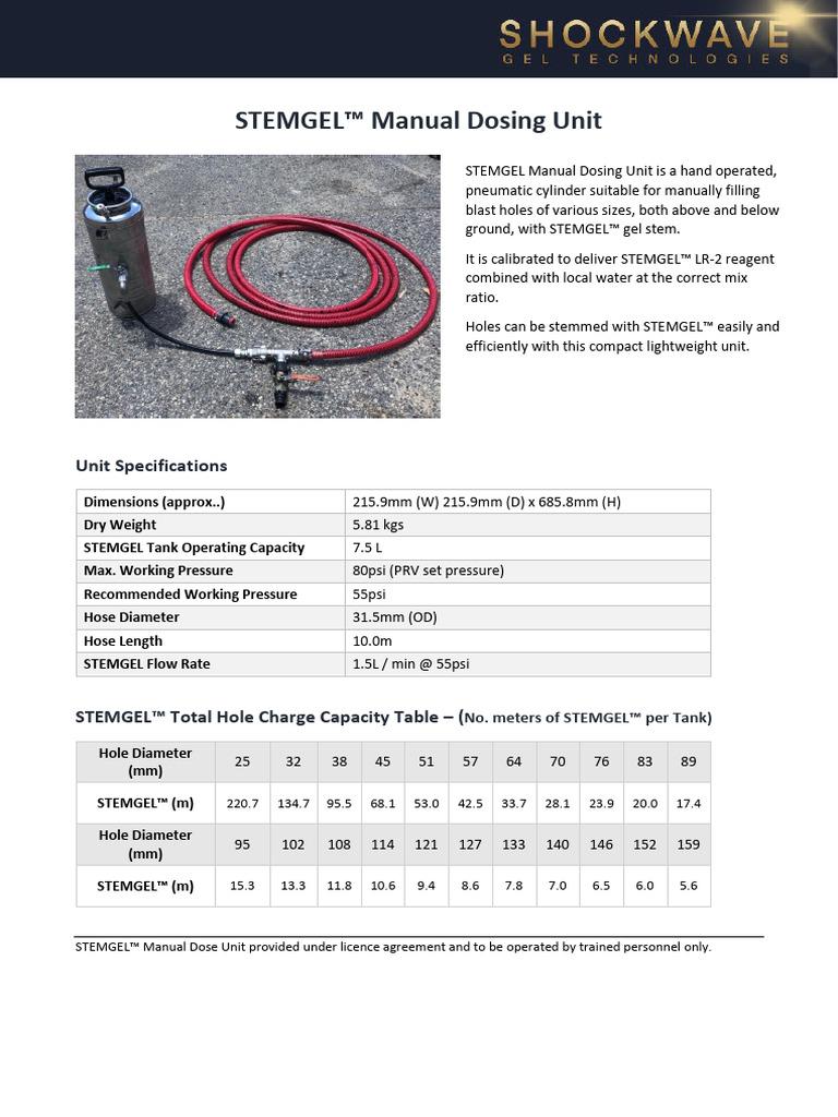 Manual Dose Rig PDS | PDF