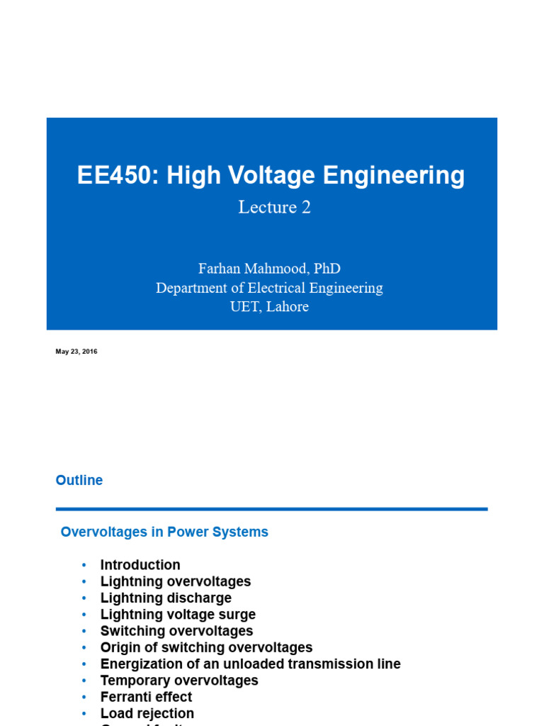 High Voltage Overvoltages Explained | PDF | Lightning | Electrical Breakdown