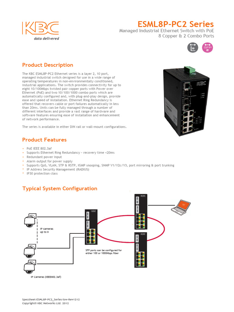 Esml8p PC2 | PDF | Network Switch | Ethernet