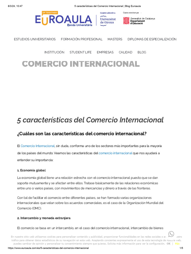 Características del Comercio Internacional | PDF | Comercio | El ...