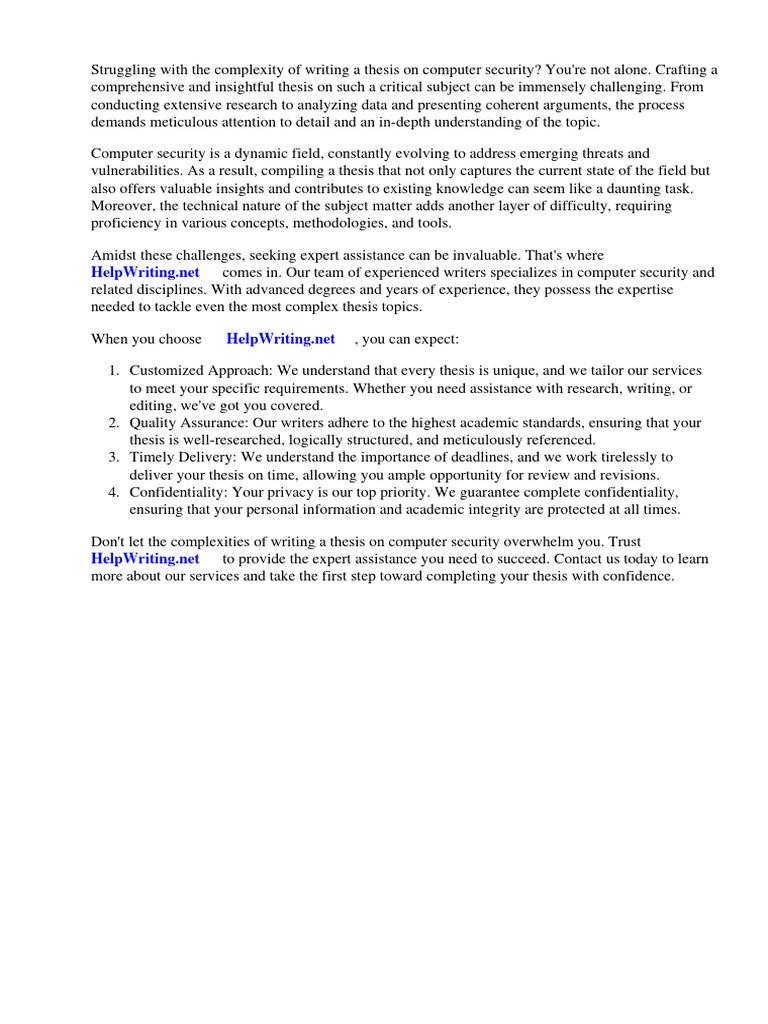 Computer Security Thesis PDF | PDF | Security | Computer Security