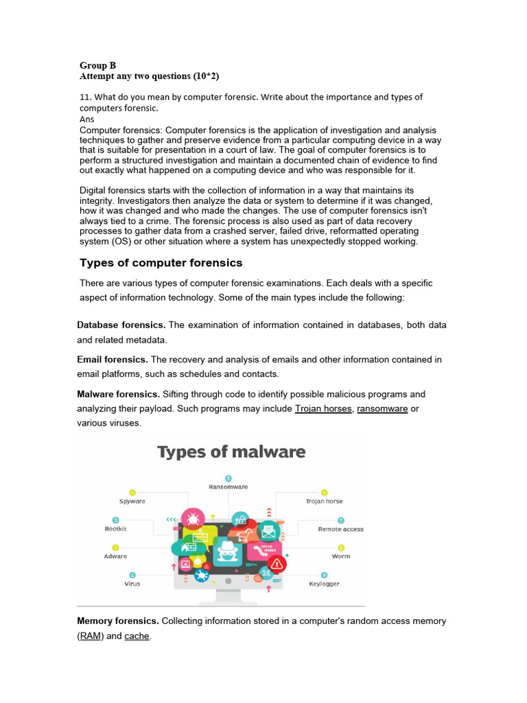 Cyber Law Ans | PDF | Information Security | Computer Forensics