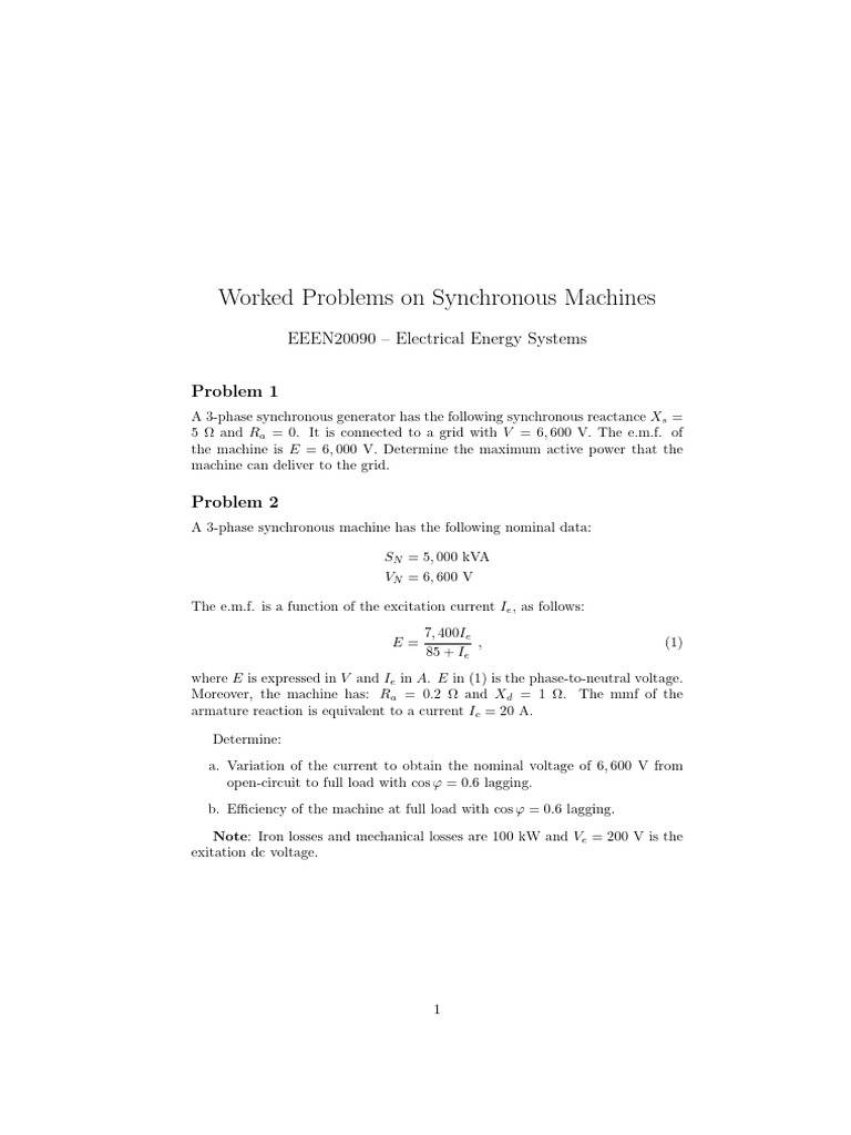 Synchronous Problems | PDF