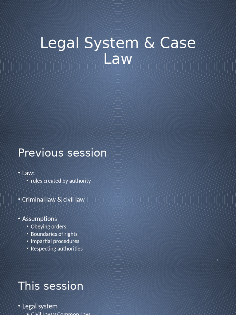 3-Legal System & Case Law - Tagged | PDF | Common Law | Precedent