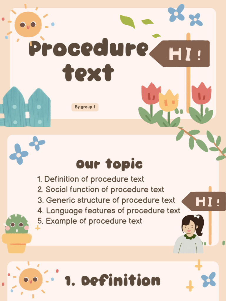 Procedure Text | PDF | Verb | Sentence (Linguistics)