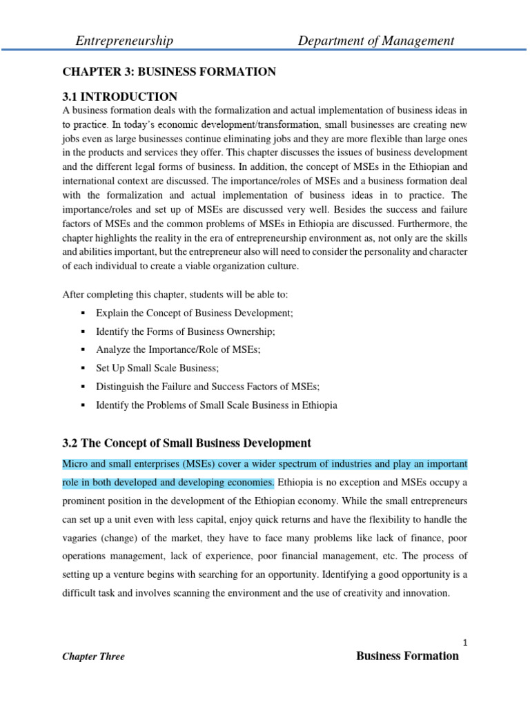 Entrepreneurship Chapter 3 | Download Free PDF | Entrepreneurship | Business