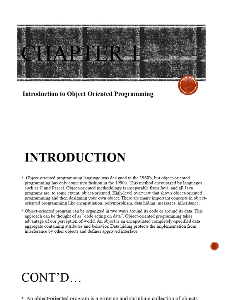 Oop Chapter 1 Pdf Object Oriented Programming Java Programming 5969