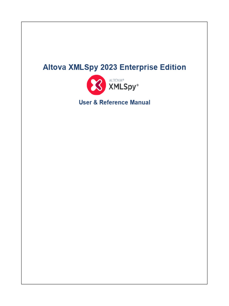XMLSpy 2023 Enterprise Manual | PDF | Xml Schema | Xml