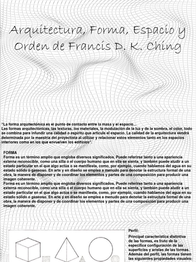 Arquitectura, Forma, Espacio y Orden de Francis D. K. Ching | PDF | Curva | Geometría Elemental