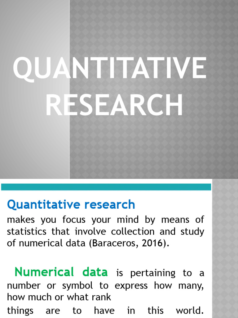 Lesson 3 Kinds of Quantitative Research | PDF | Quantitative Research | Experiment