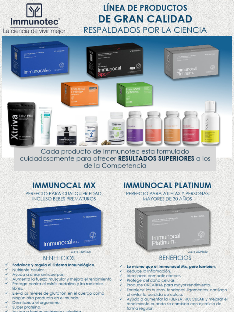 Catalogo Productos Immunotec - 114907 | PDF