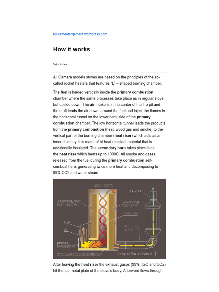 Rocket Heater How It Works Gamera | PDF | Stove | Combustion