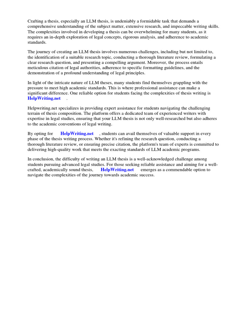 LLM Thesis Sample | PDF | Thesis | Turkey