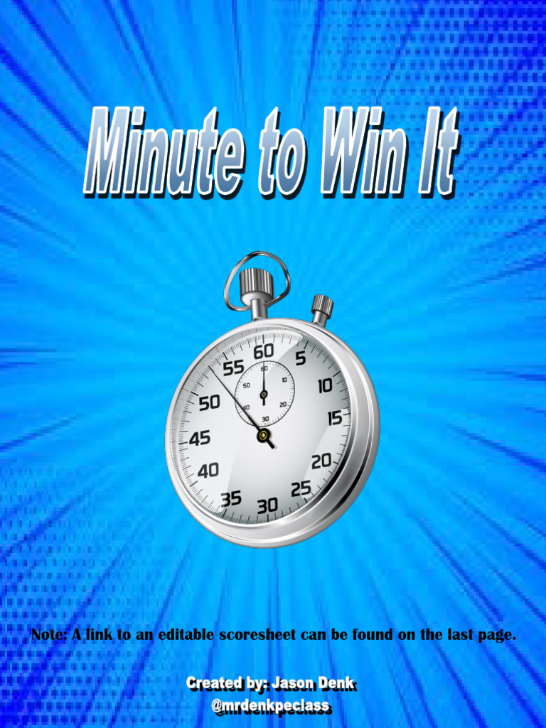 Minute To Win It Stations | PDF | Sports