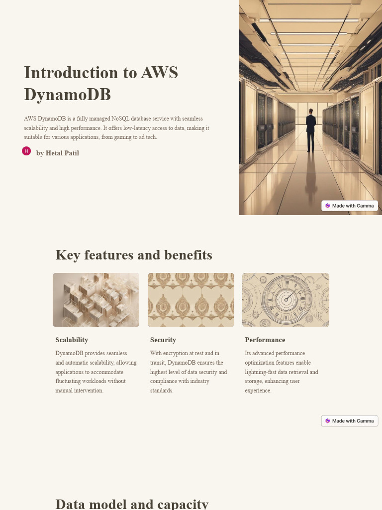 Introduction To Aws Dynamodb Pdf Amazon Web Services Computer