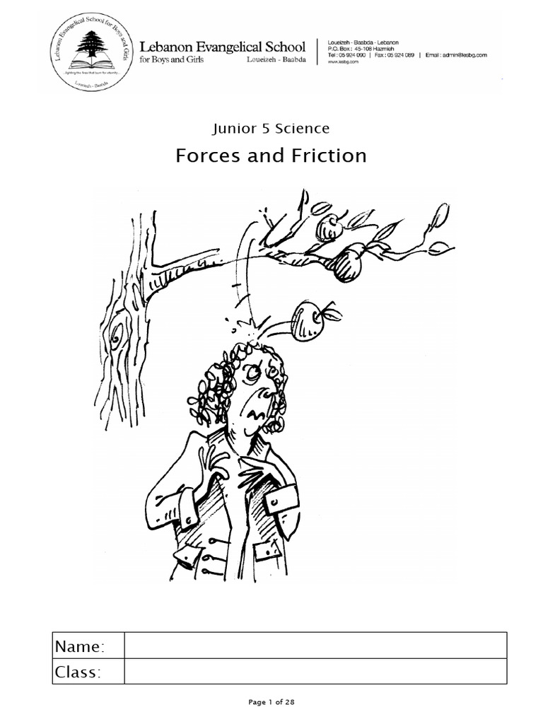 Science Force and Friction Grade 5 | PDF | Force | Inertia