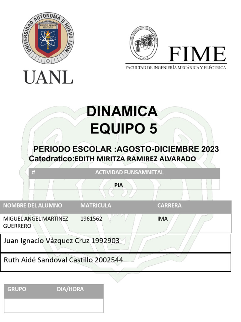 AVANCE #1 PIA equipo 5 | PDF