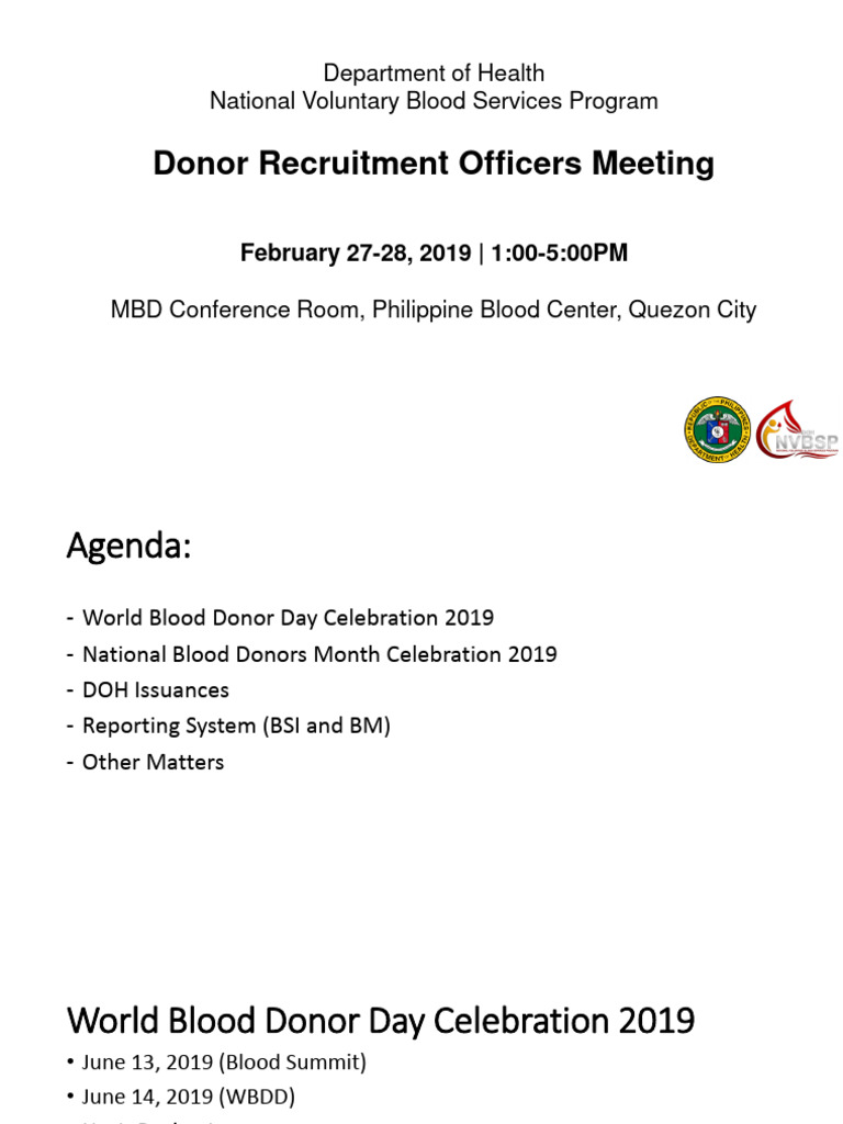 Doh List of Blood Donation Deferrals | PDF | Self-Improvement | Science ...