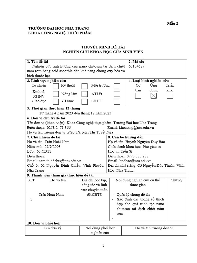 Thuyet Minh Do An Tran Hoai Nam 1-3 | PDF