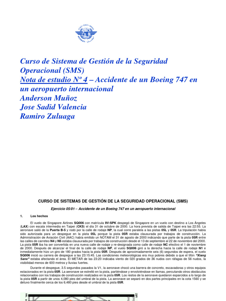 Curso de Sistema de Gestión de La Seguridad Operacional SMS CEA Taller ...