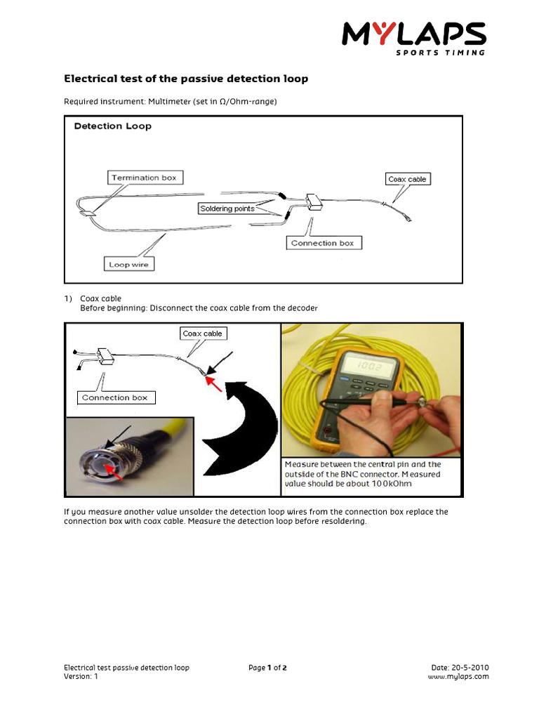 Electrical Test Passive Detection Loop V1 Pdf