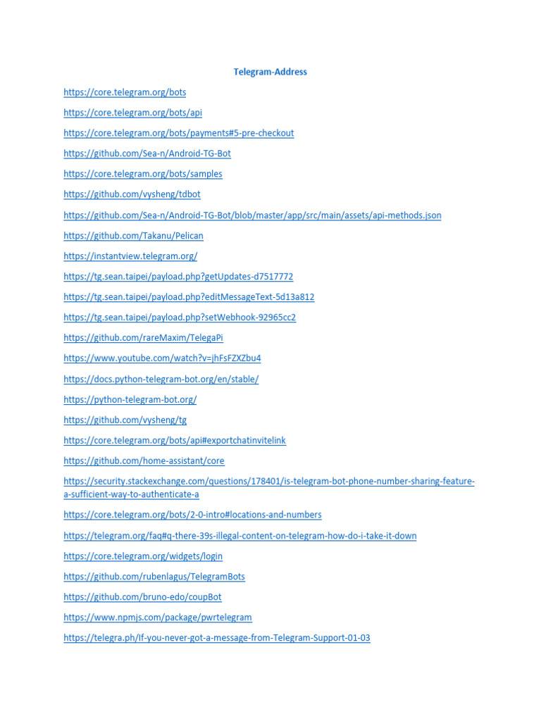 Telegram Address | PDF | Telegraphy | Secondary Sector Of The Economy