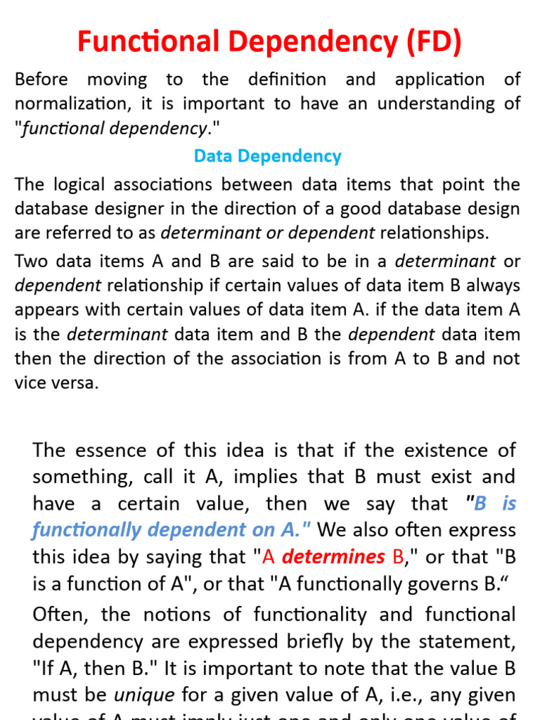 Functional Dependency (FD) | PDF | Systems Science | Databases