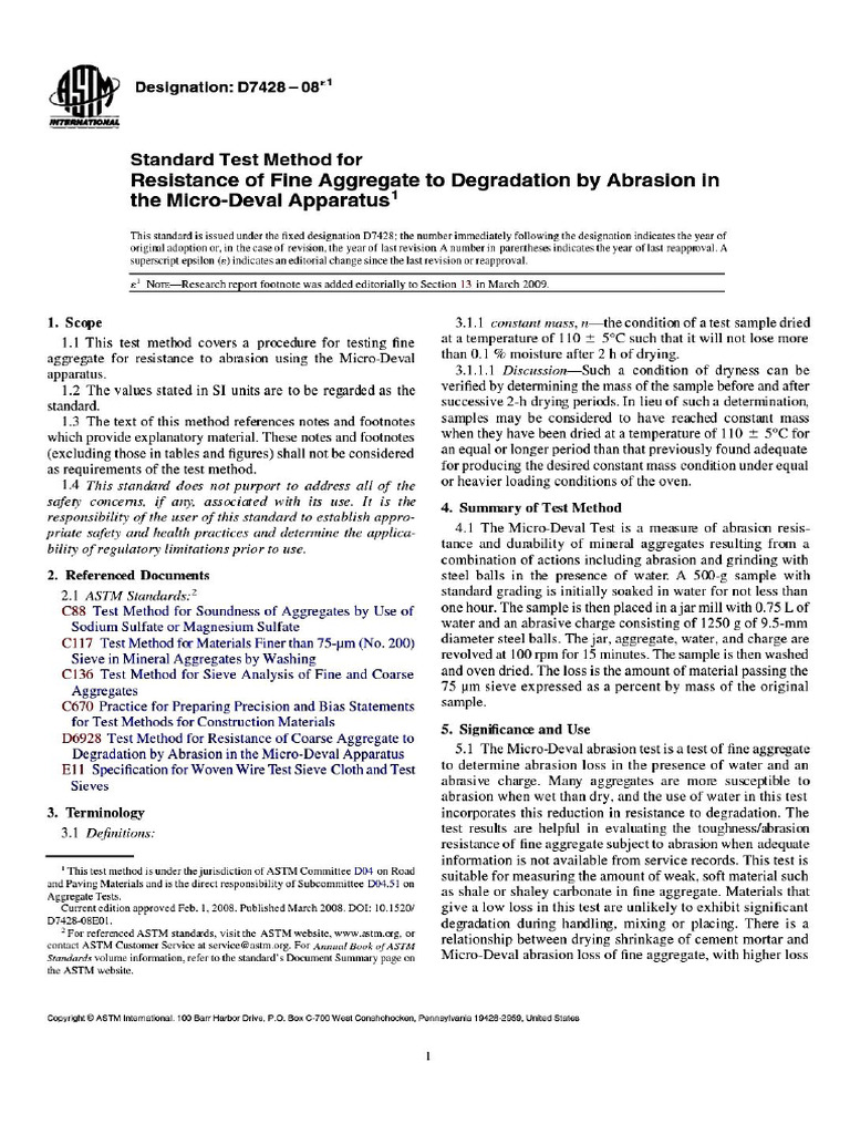 Norma Astm D7428 | PDF