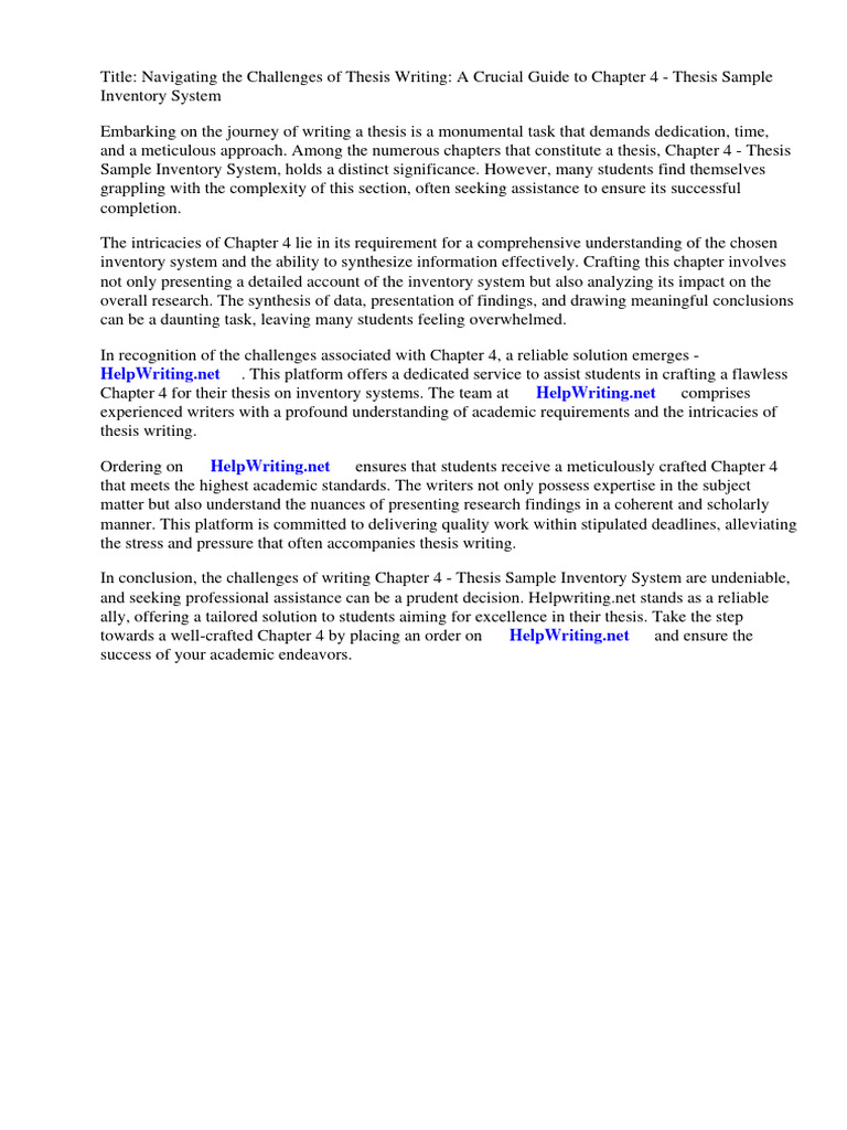 Chapter 4 Thesis Sample Inventory System | PDF | Inventory | Point Of Sale