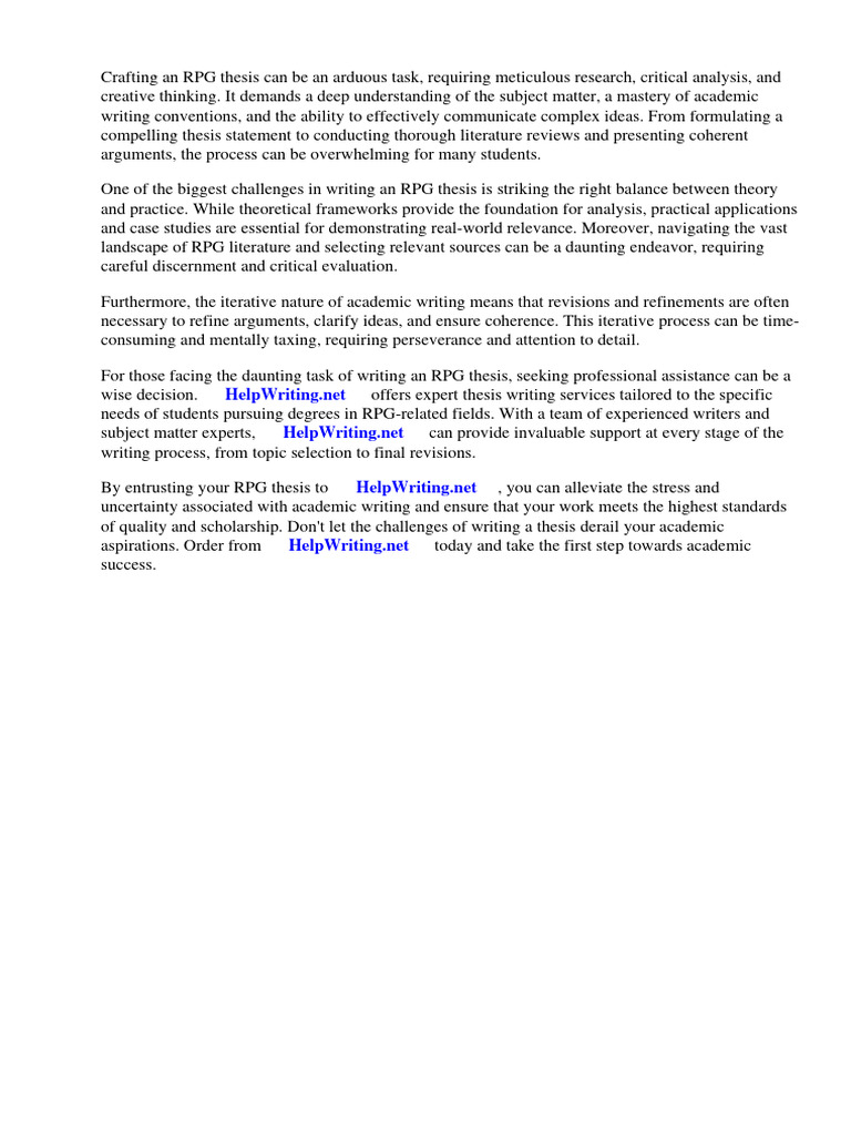 RPG Thesis | Download Free PDF | Parameter (Computer Programming) | Computer Program