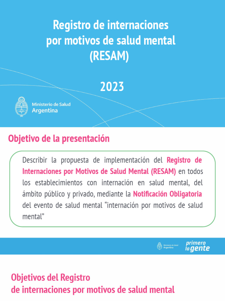Presentacion RESAM DNAISMyCP | PDF | Salud mental