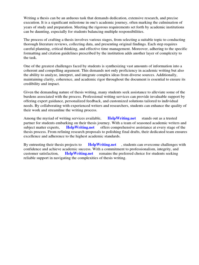 Thesis Requirements | PDF