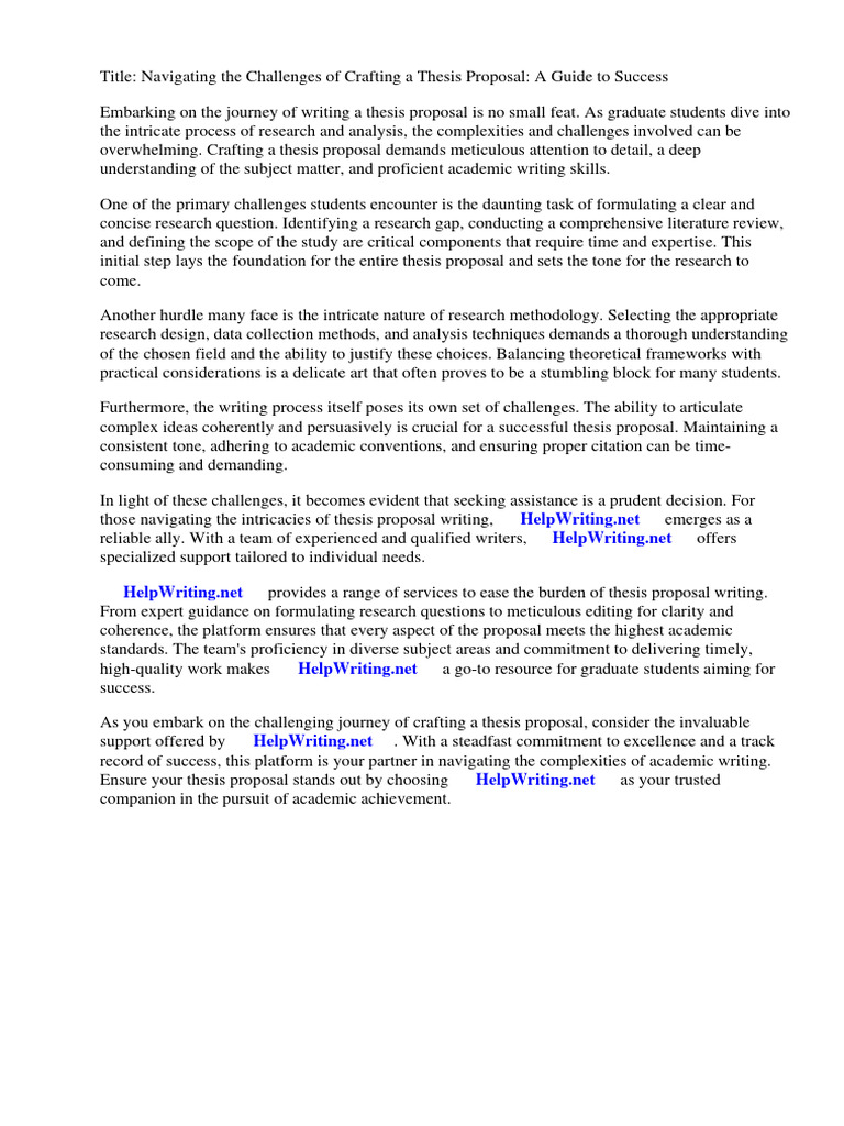 How to Write Thesis Proposal Sample | PDF | Thesis | Scientific Method