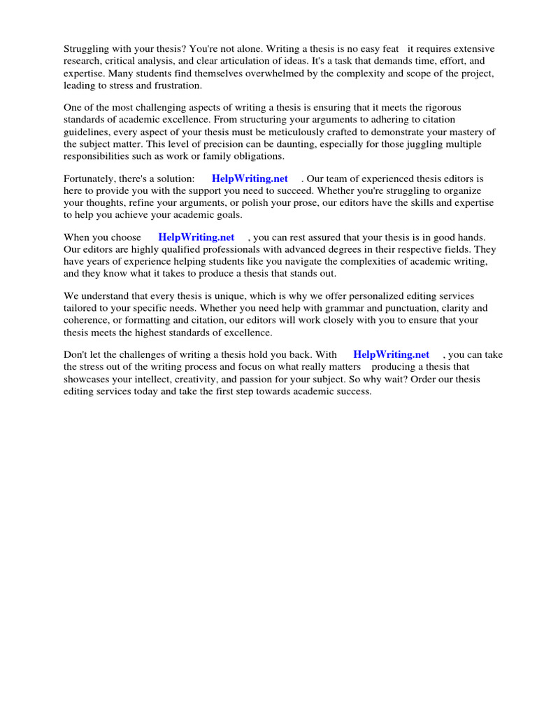 Thesis Editor Online | PDF | Thesis | Proofreading