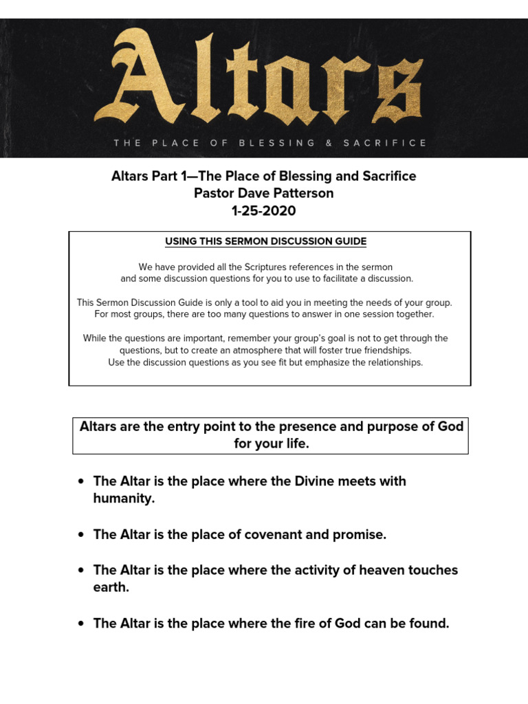 1 25 20 Altars 1 | Download Free PDF | Sacrifice | Altar