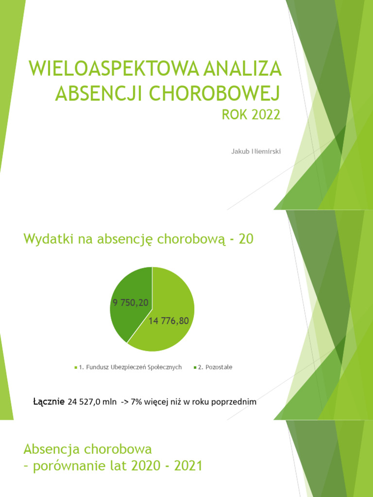 Wieloaspektowa Analiza Absencji Chorobowej JAKUB NIEMIRSKI | PDF