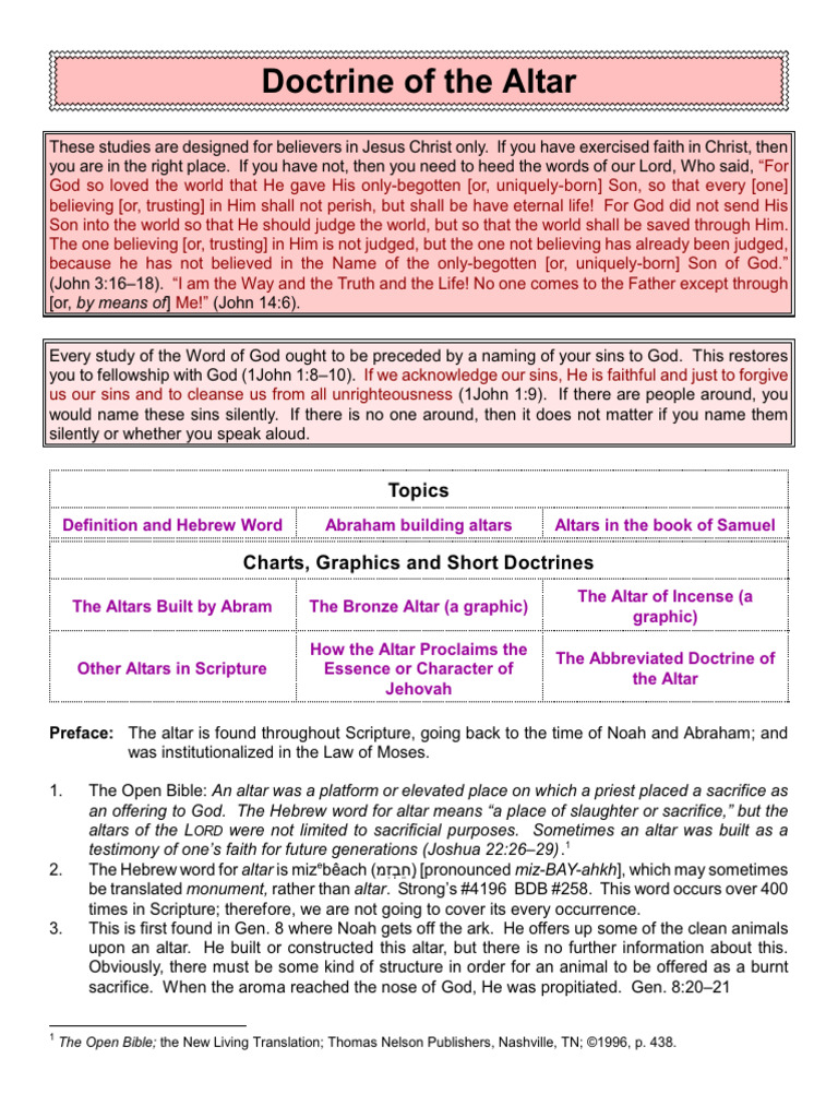 Altar | PDF | Abraham | Sacrifice