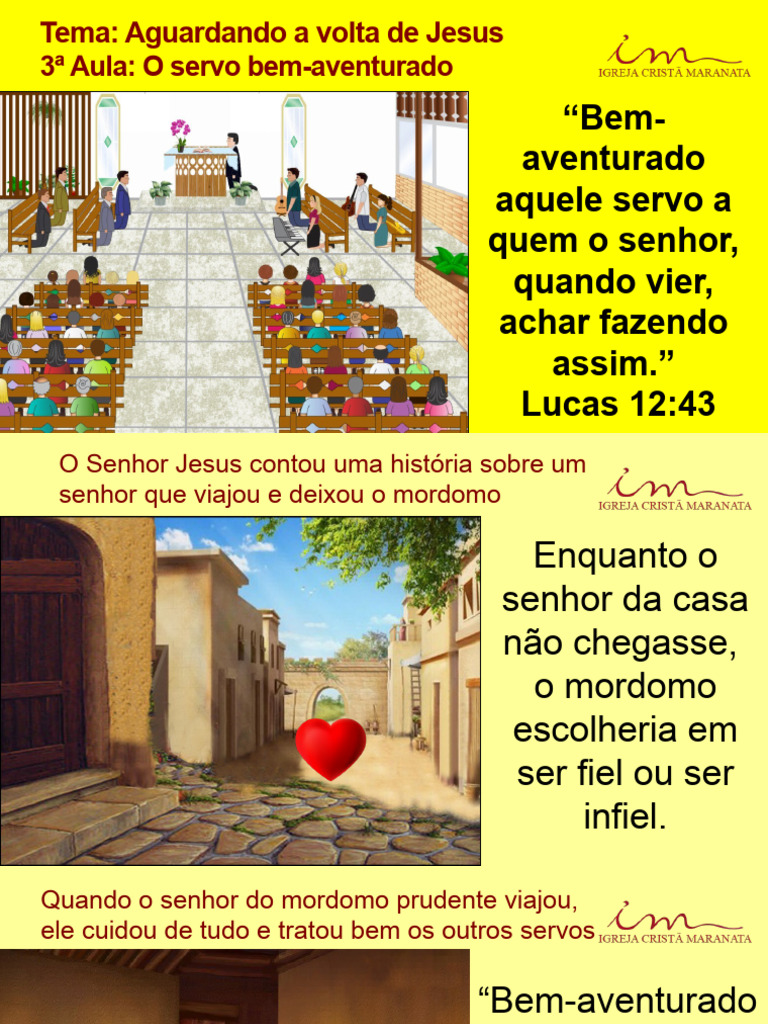3a Aula - Slides - 0 A 3 Anos - Aguardando A Volta de Jesus - O Servo ...