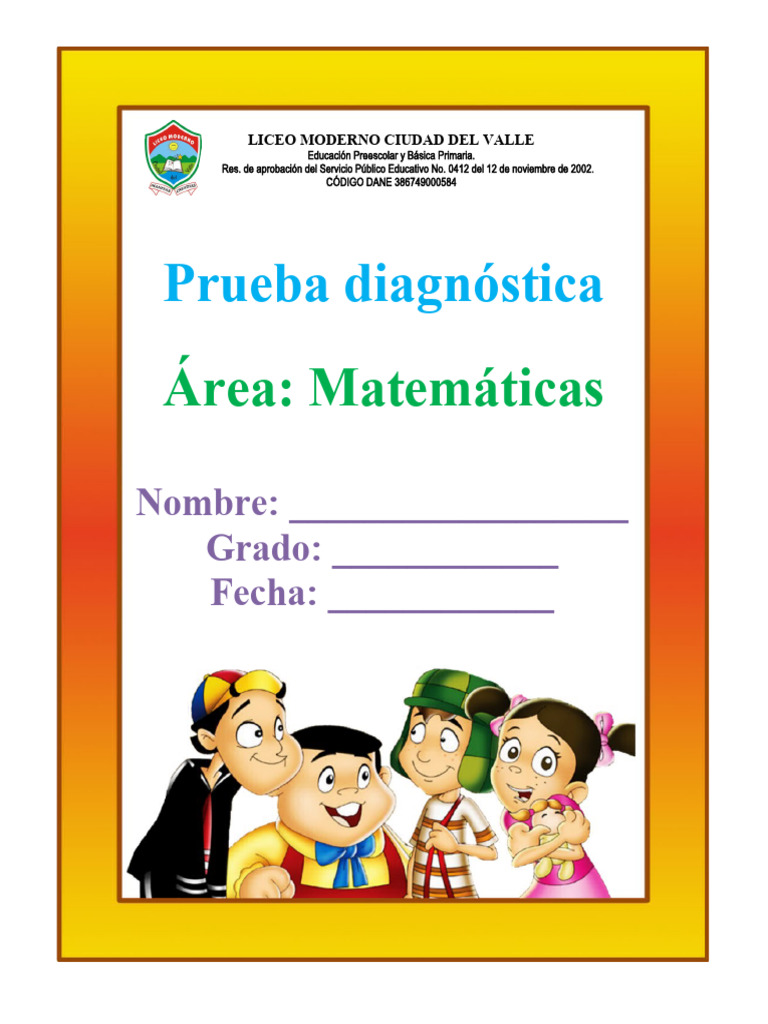 Prueba Diagnostica Grado Cuarto | PDF
