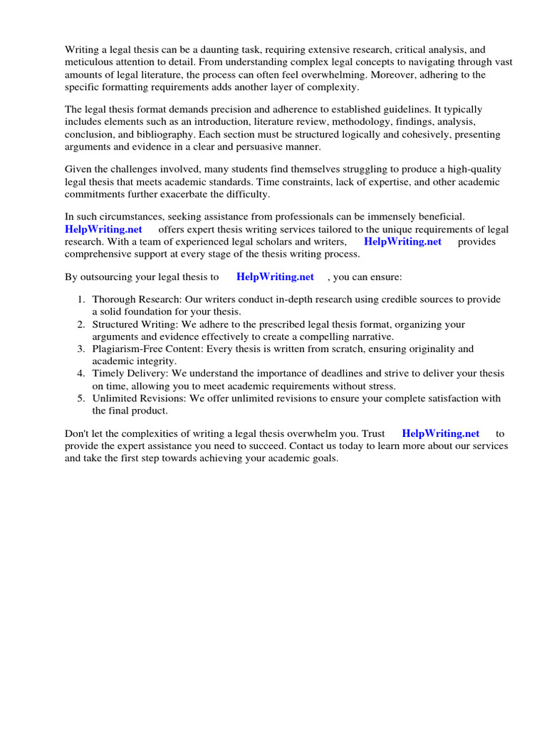 Legal Thesis Format | Download Free PDF | Thesis | Microsoft Office
