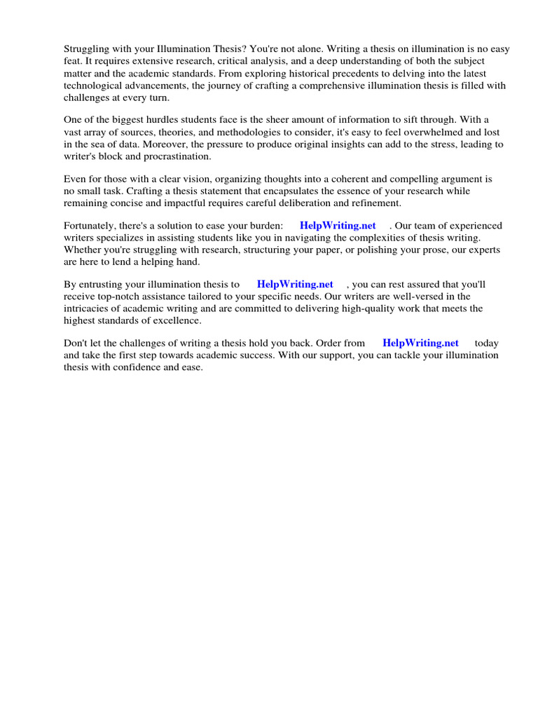 Illumination Thesis | PDF