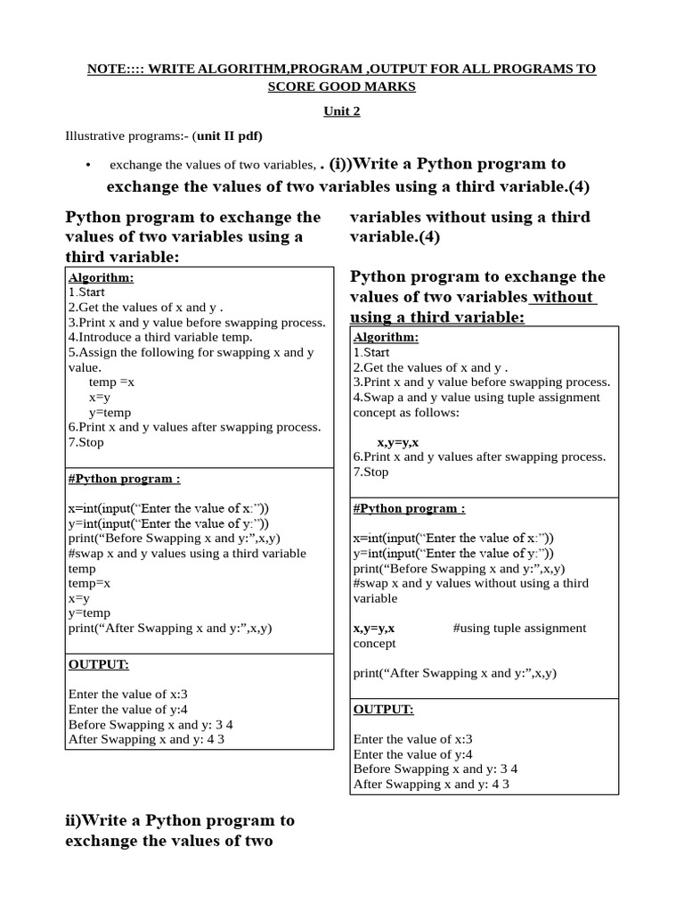 Illustrative Programs Unit 2 To 5 | PDF | Theoretical Computer Science | Algorithms