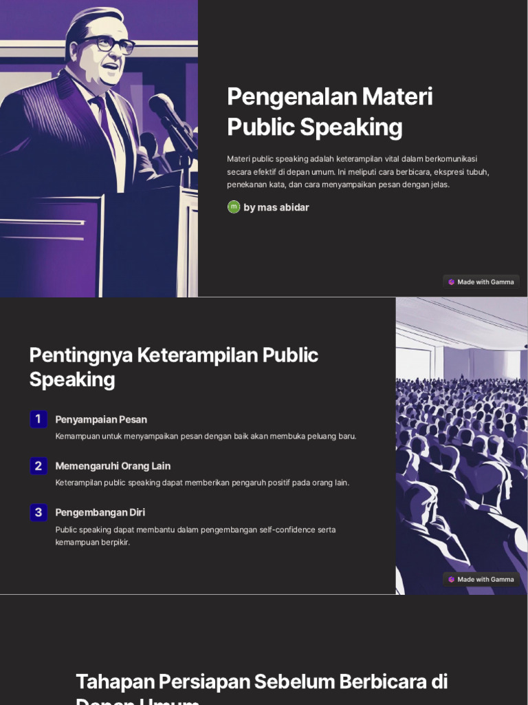 Pengenalan Materi Public Speaking | PDF