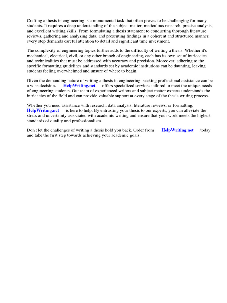 Thesis Format Engineering | PDF | Thesis | Engineering