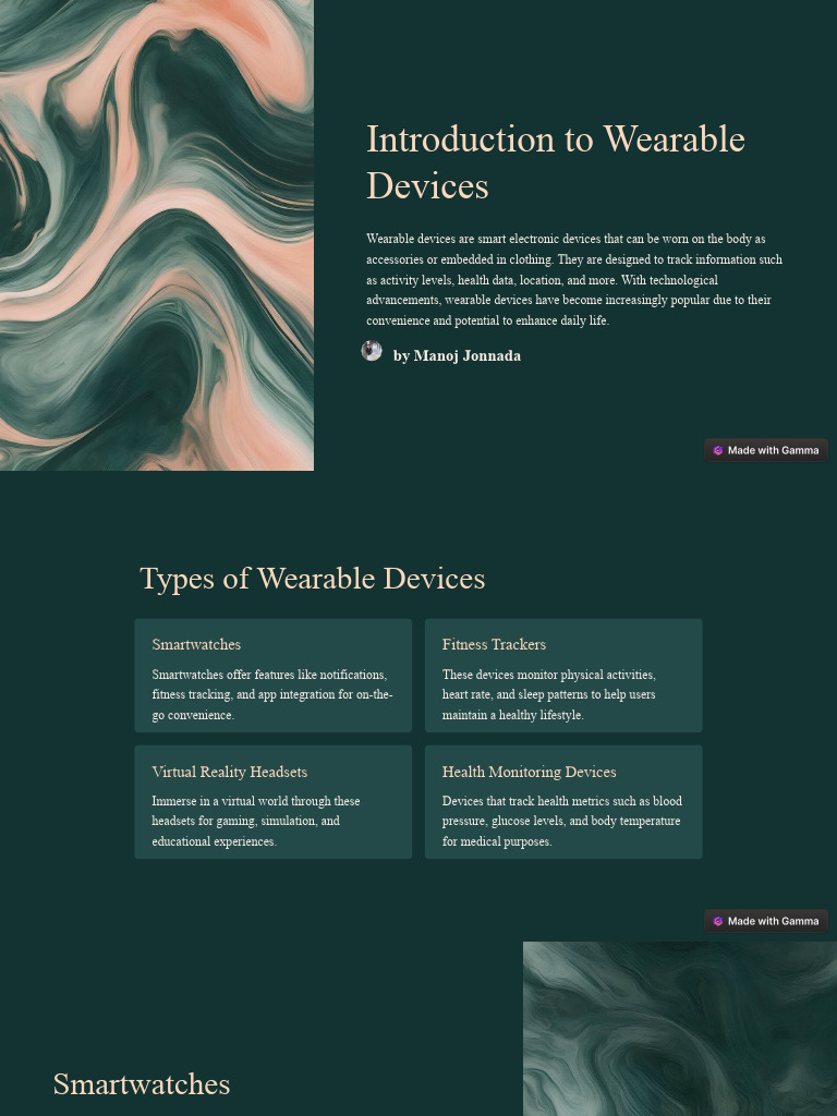 Introduction To Wearable Devices | PDF | Wearable Technology | Smartwatch