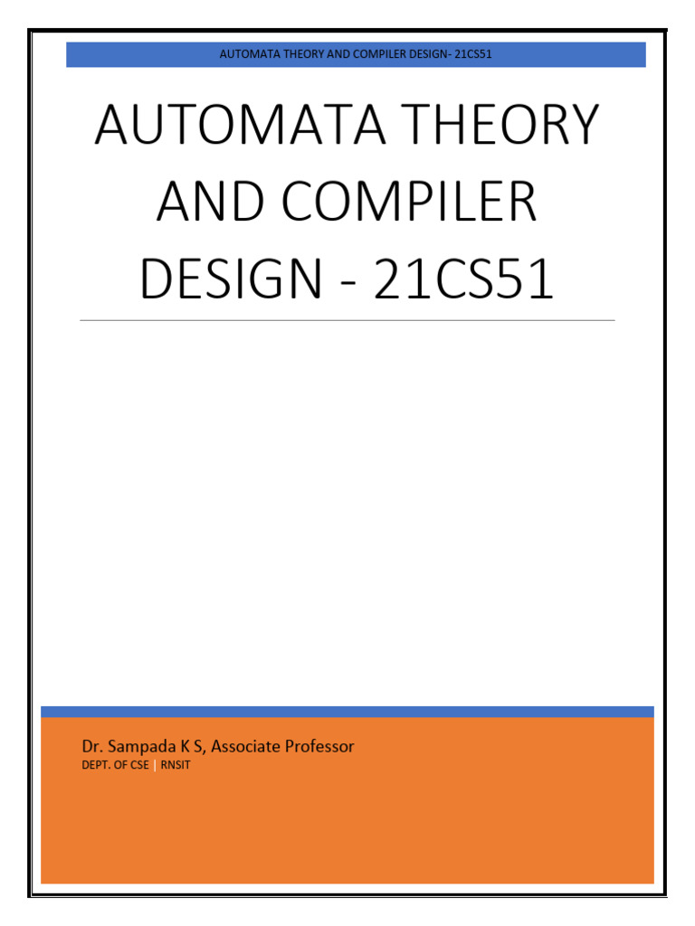 Module 1 | PDF | Parsing | Computer Program